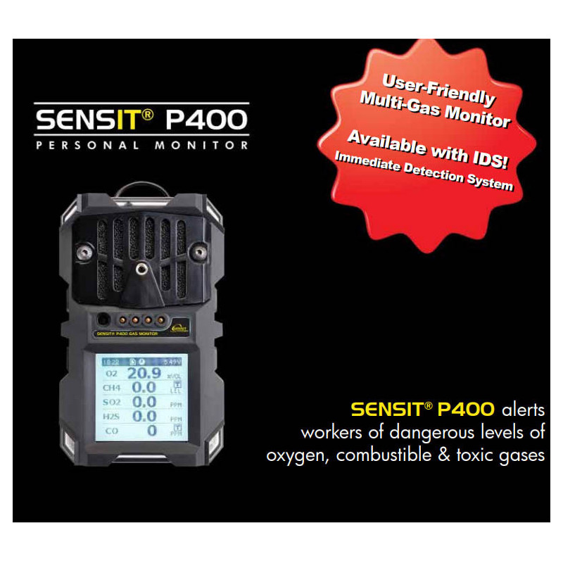 Portable Multigas Detector (Internal Pump), P400 Sensit Technology (USA)